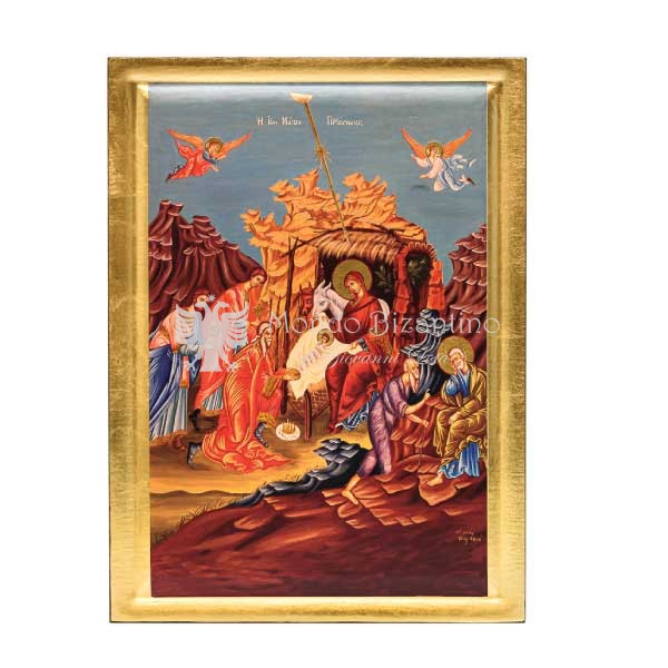 Icona Adorazione dei Magi alla grotta di Betlemme - Mondo Bizantino